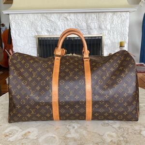 Louis Vuitton | Bags | Louis Vuittonkeepall 55 Monogram W Name Tag ...